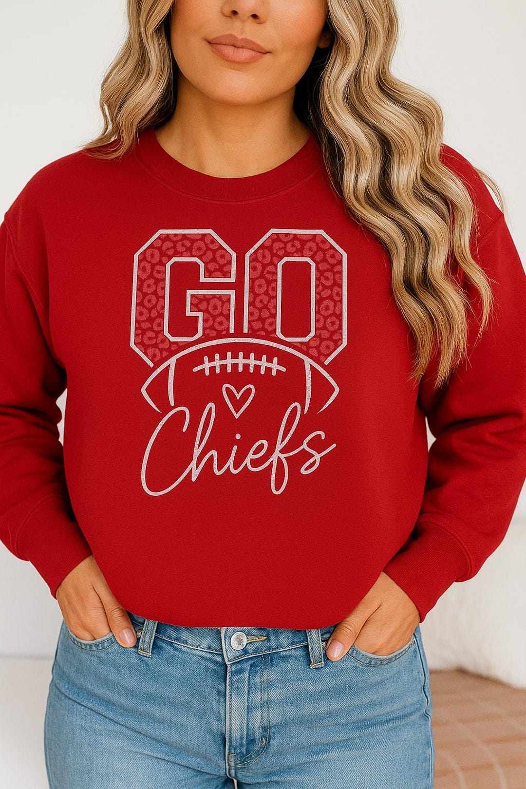 Leopard Print Football Sweatshirt: Game Day Team Spirit - Lions, Bills ...