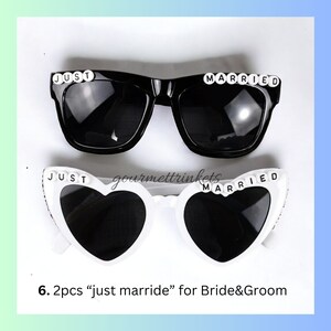 Just Married Sunglasses Wedding Bridal Shower Decoration Bride Groom ...
