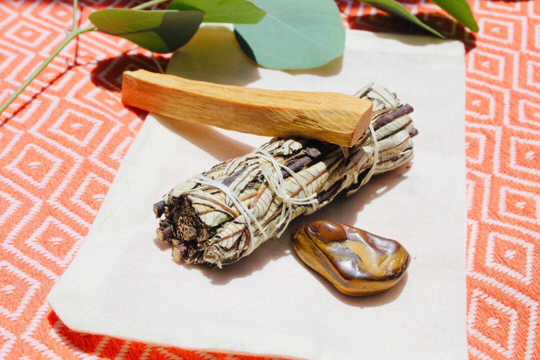 Cleanse Sage Kit || Yerba Santo Sage, Tigers Eye, Palo Santo, Orisa ...