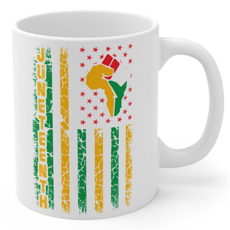 Juneteenth Mug: Pan-african Flag, RBG Colors, African American Heritage ...
