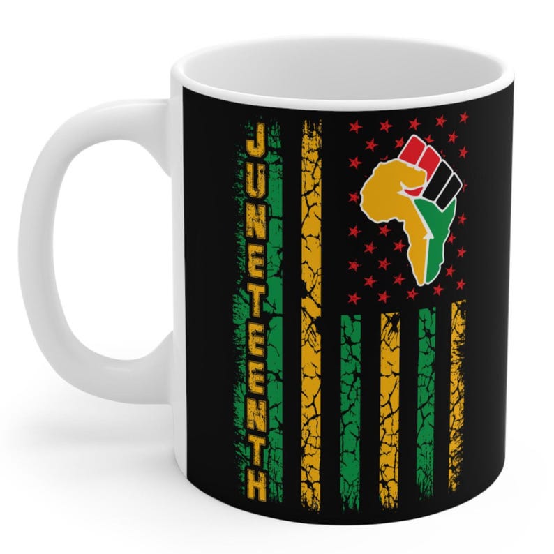 Juneteenth Mug: Pan-african Flag, RBG Colors, African American Heritage ...