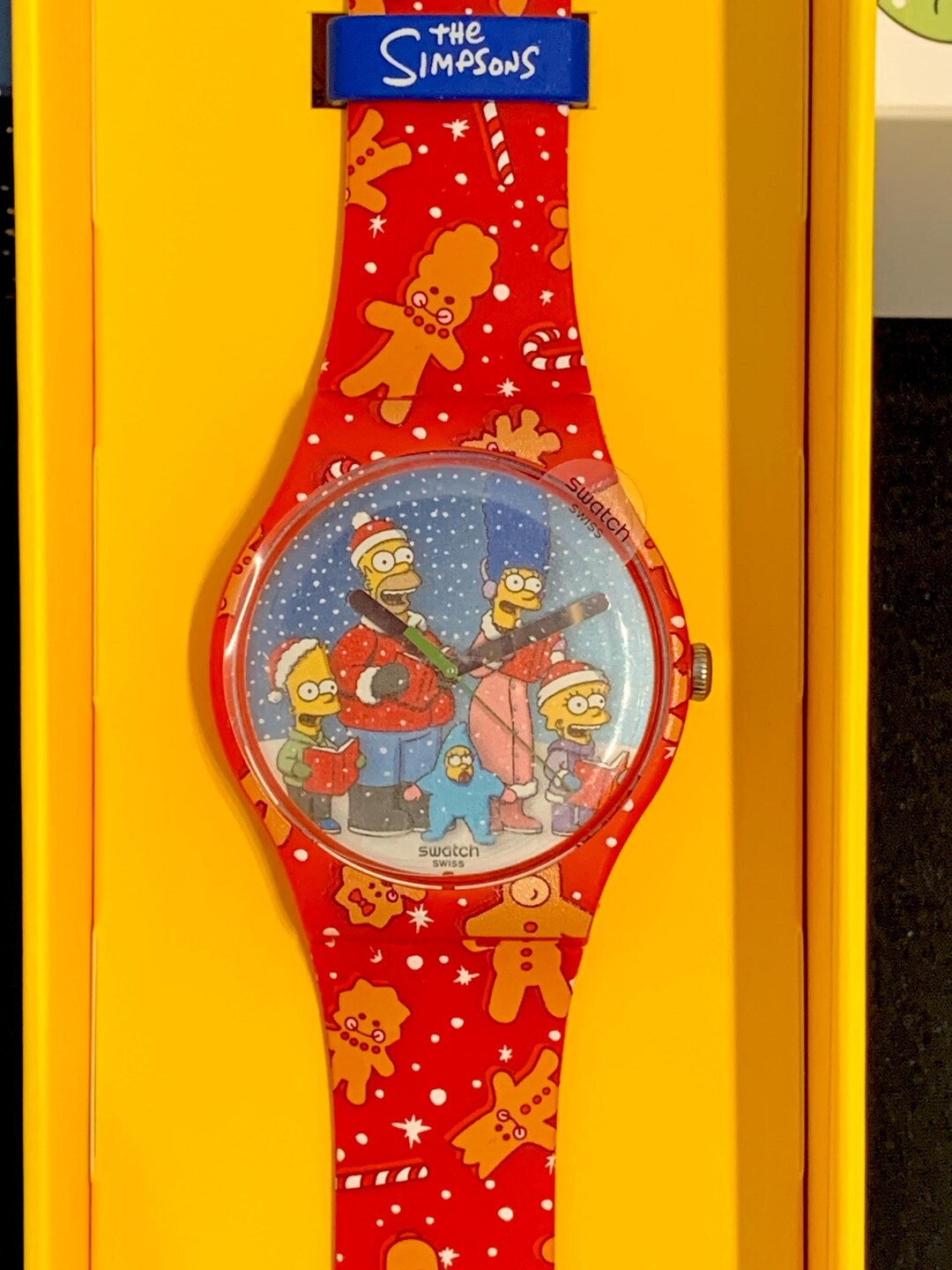 The Simpsons X Swatch Watch, Homer Marge Bart Lisa Maggie Christmas ...
