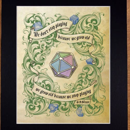 D20 Role Playing Game Art Print RPG Poster Dungeons Dragons - Etsy