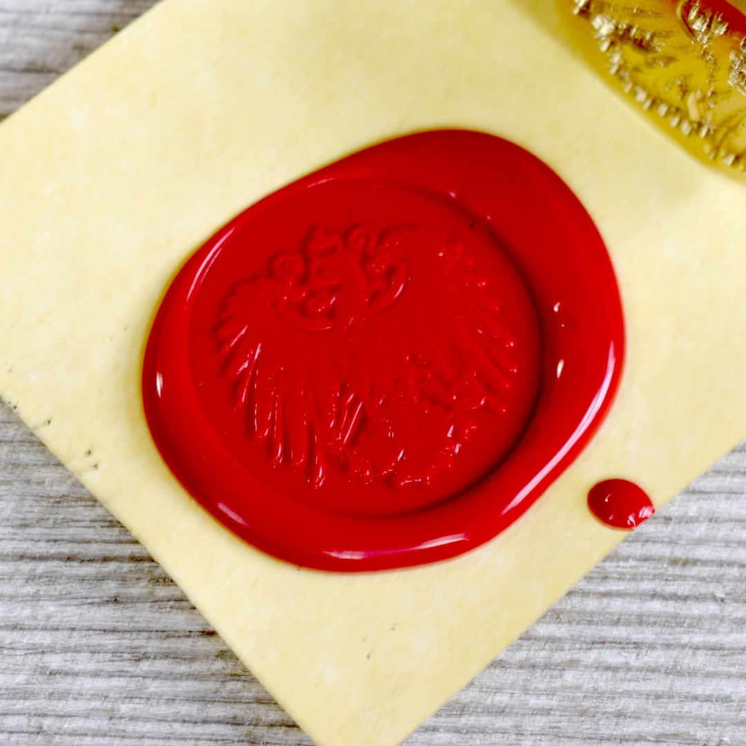 Heraldic Eagle Wax Seal Stamp // Medieval Bird Brass Stamp for Craft ...