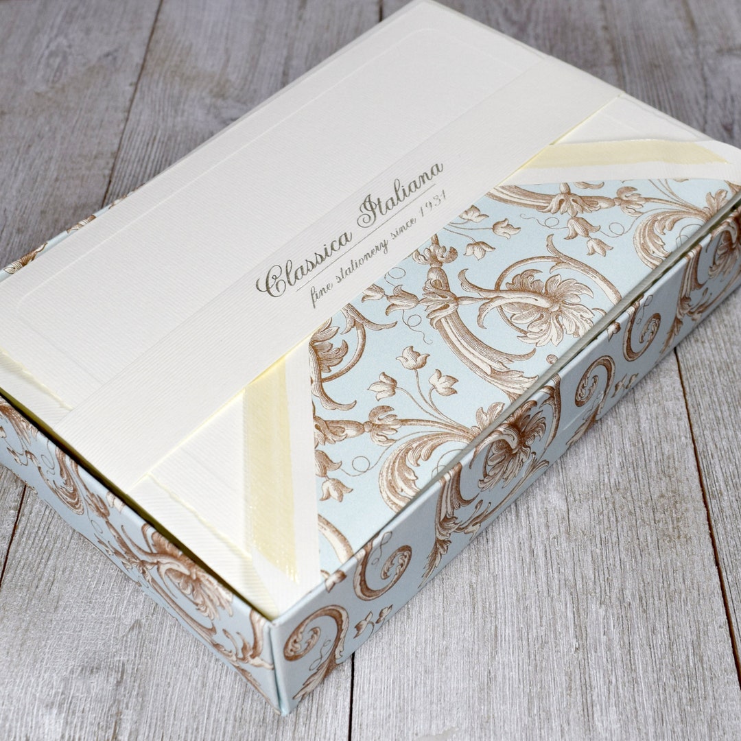 Blank Deckle-edge Note Card Stationery Box Set Rossi - Etsy