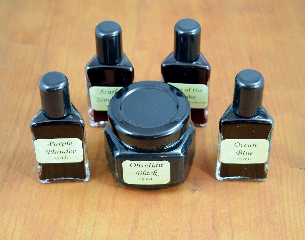 Set of 5 Calligraphy Inks for Quills and Dip Pens Writing Ink | Etsy