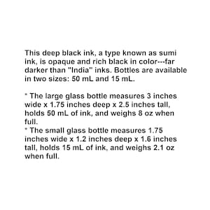 Deep Black Calligraphy Ink for Quills and Dip Pens, Sumi Ink - Etsy