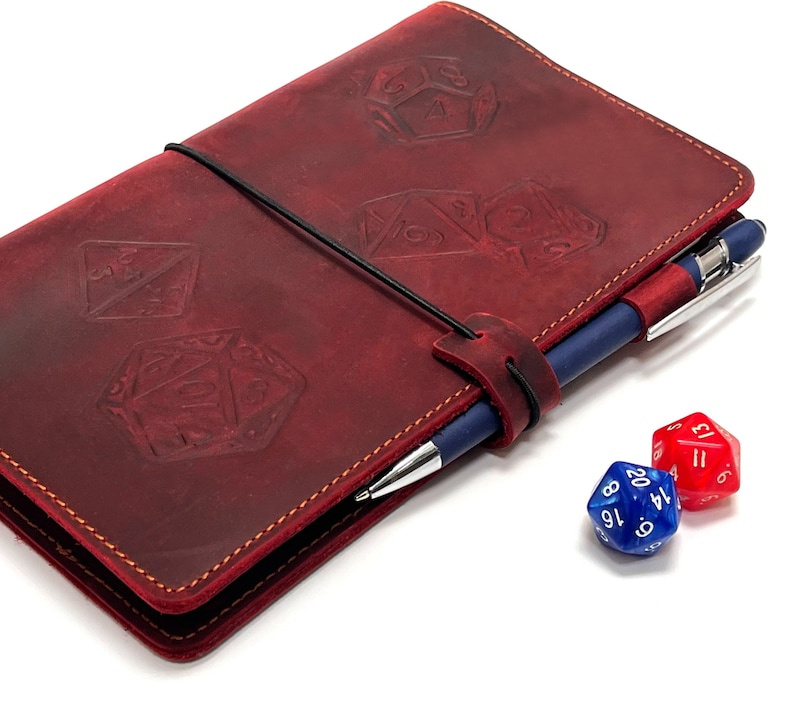 Gamer Leather Notebook DND 5e GM and Player Refillable Journal - Etsy