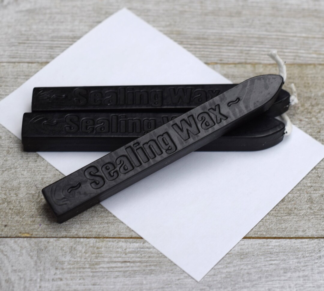 Black Sealing Wax Stick With Wick - Etsy