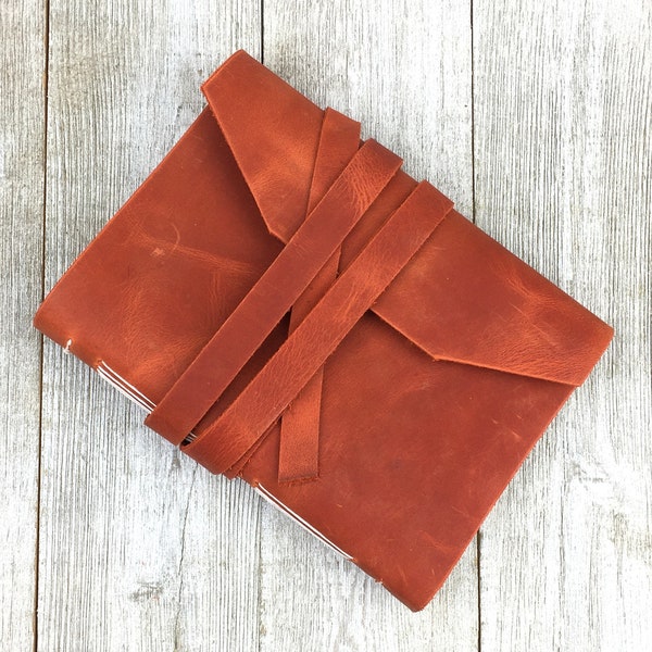 Red Leather Journal - Etsy