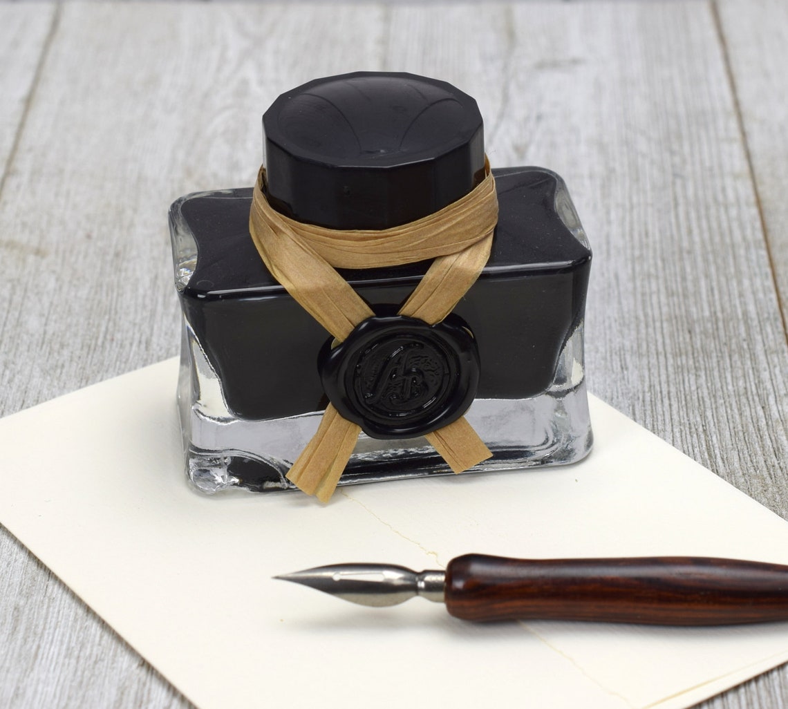 Deep Black Calligraphy Ink for Quills and Dip Pens Sumi Ink - Etsy