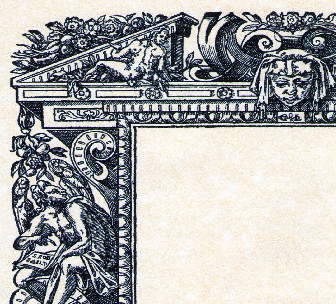 Architectural Renaissance Border for Letterhead and Stationery: Instant ...