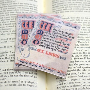 Medieval Bookplates: Book Curses, Self-adhesive Stickers Set of 24 - Etsy
