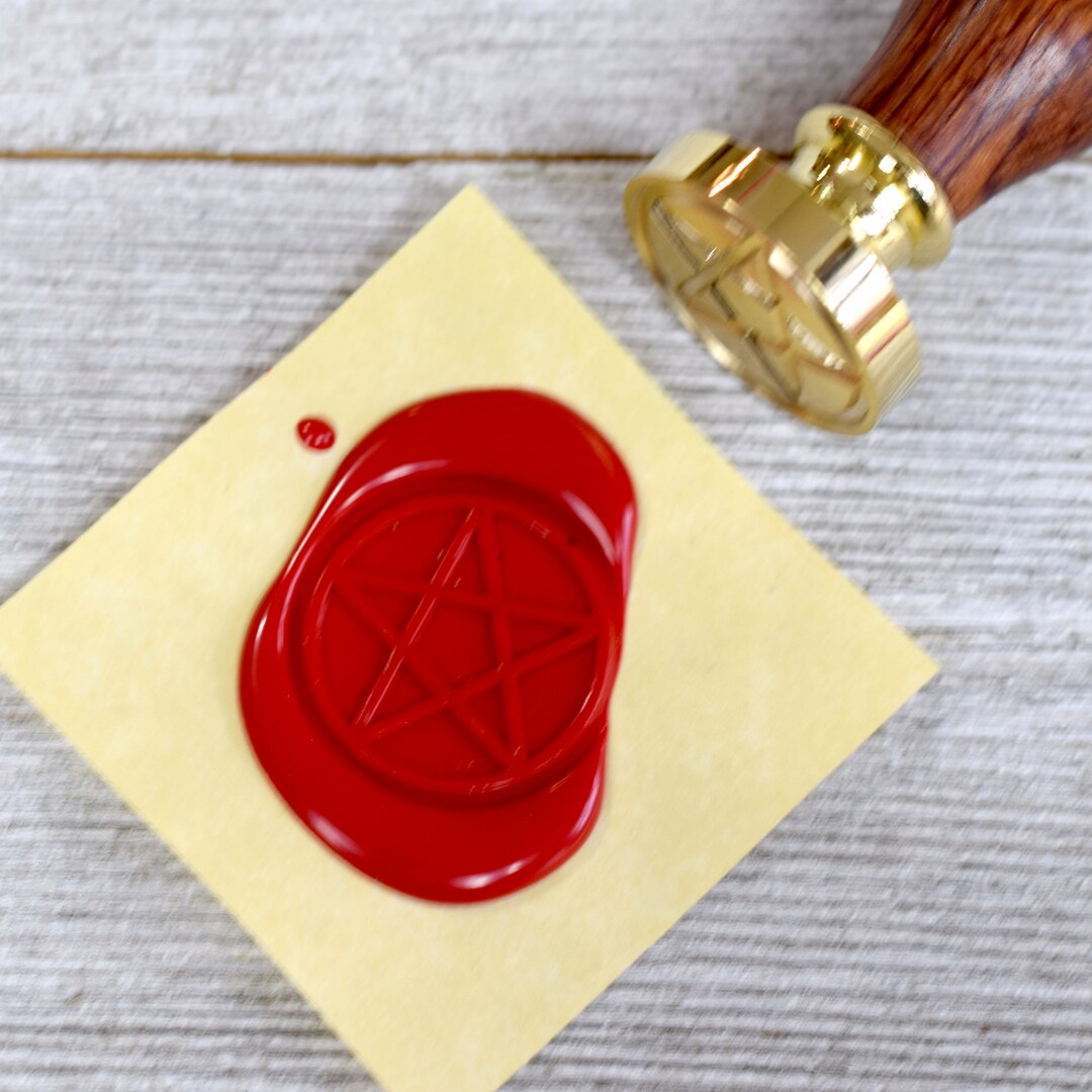 Pentacle Wax Seal Stamp // Pentagram Brass Stamp for Spells and ...