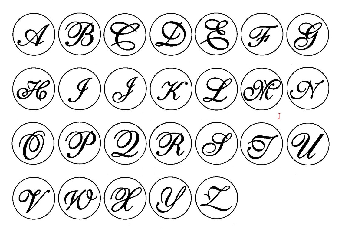 Alphabet Letter Wax Seal Stamp // Cursive Script Calligraphy - Etsy