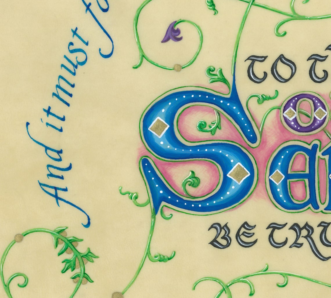 To Thine Own Self Be True Shakespeare Quote From Hamlet Fine Art Print ...