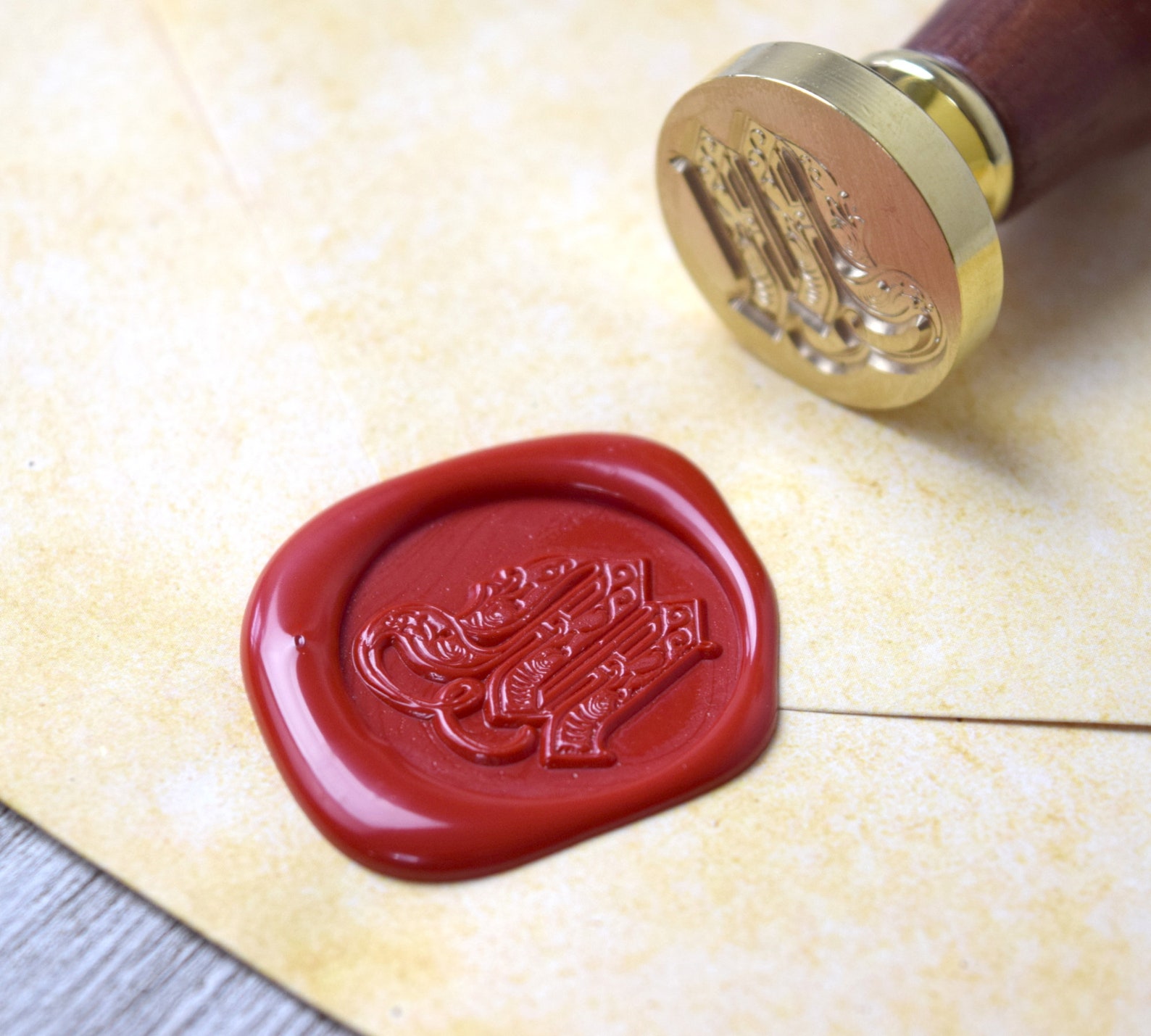 Alphabet Letter Wax Seal Stamp // Medieval Gothic Initial - Etsy