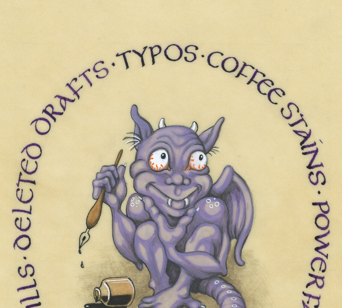 Titivillus Patron Demon Art Print, Gift for Writers - Etsy