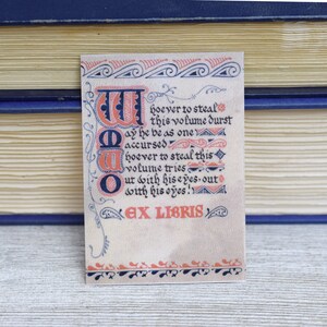 Medieval Bookplates: Book Curses, Self-adhesive Stickers Set of 24 - Etsy