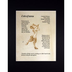 Faun Satyr Pan Charcoal Style Drawing Mythological Creatures Fine Art ...