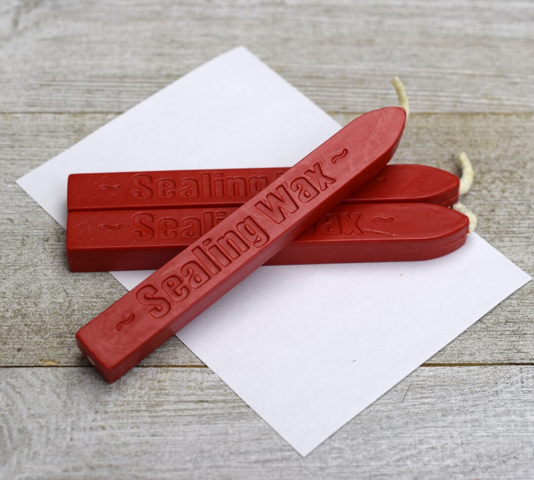 Red Sealing Wax Stick With Wick - Etsy