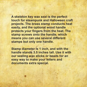 Skeleton Key Wax Seal Stamp // Steampunk Brass Stamp for Crafting - Etsy