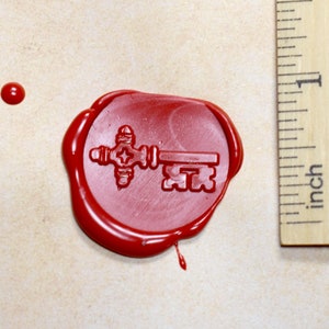 Skeleton Key Wax Seal Stamp // Steampunk Brass Stamp for Crafting - Etsy