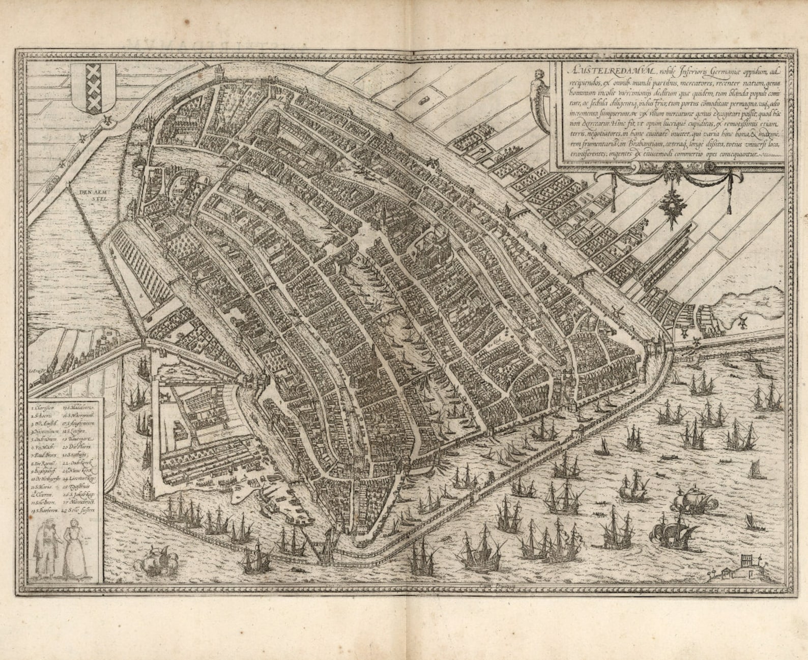 Old Map of Amsterdam Netherlands 16th Century City Map Fine - Etsy