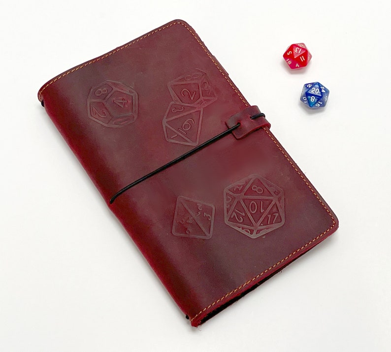 Gamer Leather Notebook DND 5e GM and Player Refillable Journal - Etsy