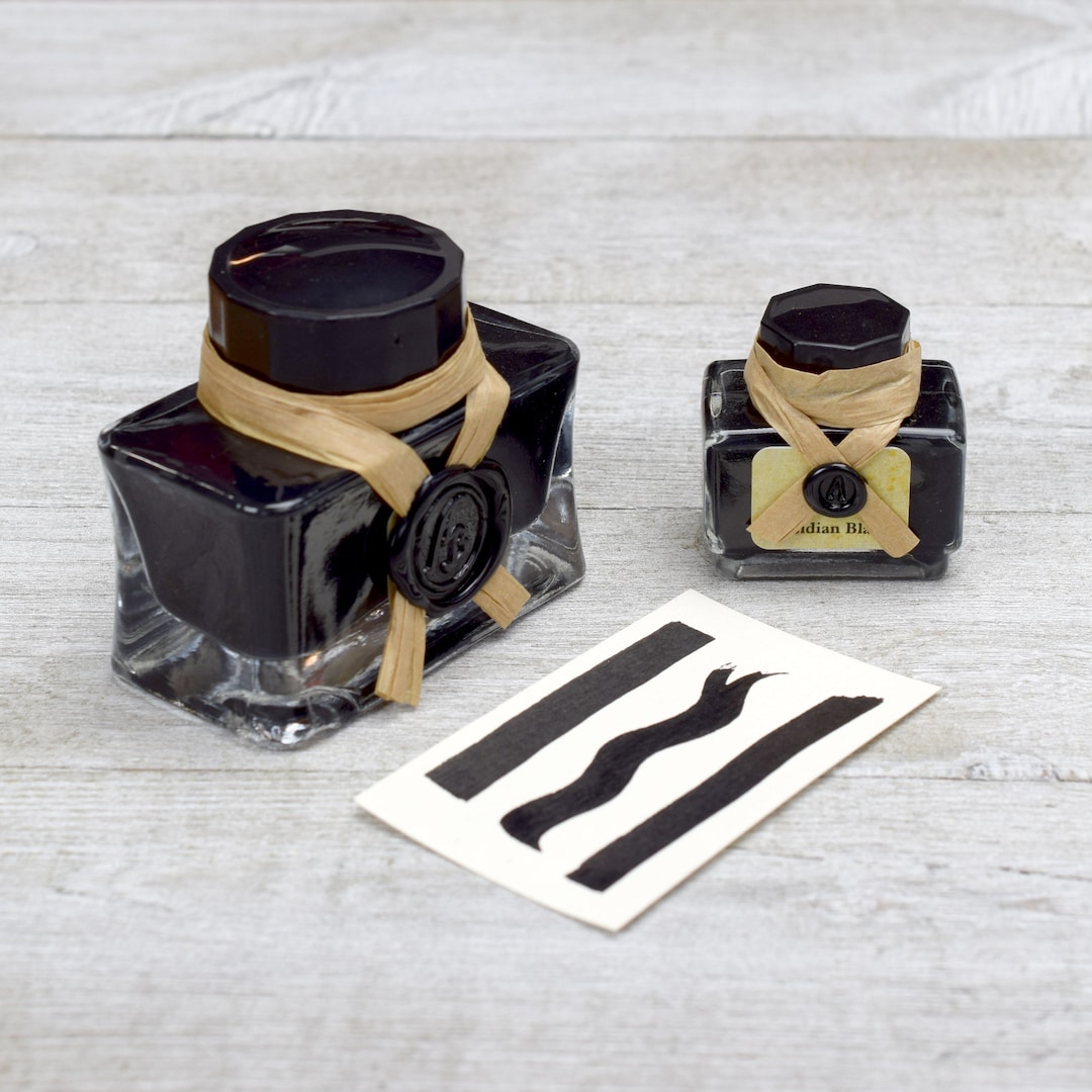 Deep Black Calligraphy Ink for Quills and Dip Pens, Sumi Ink - Etsy
