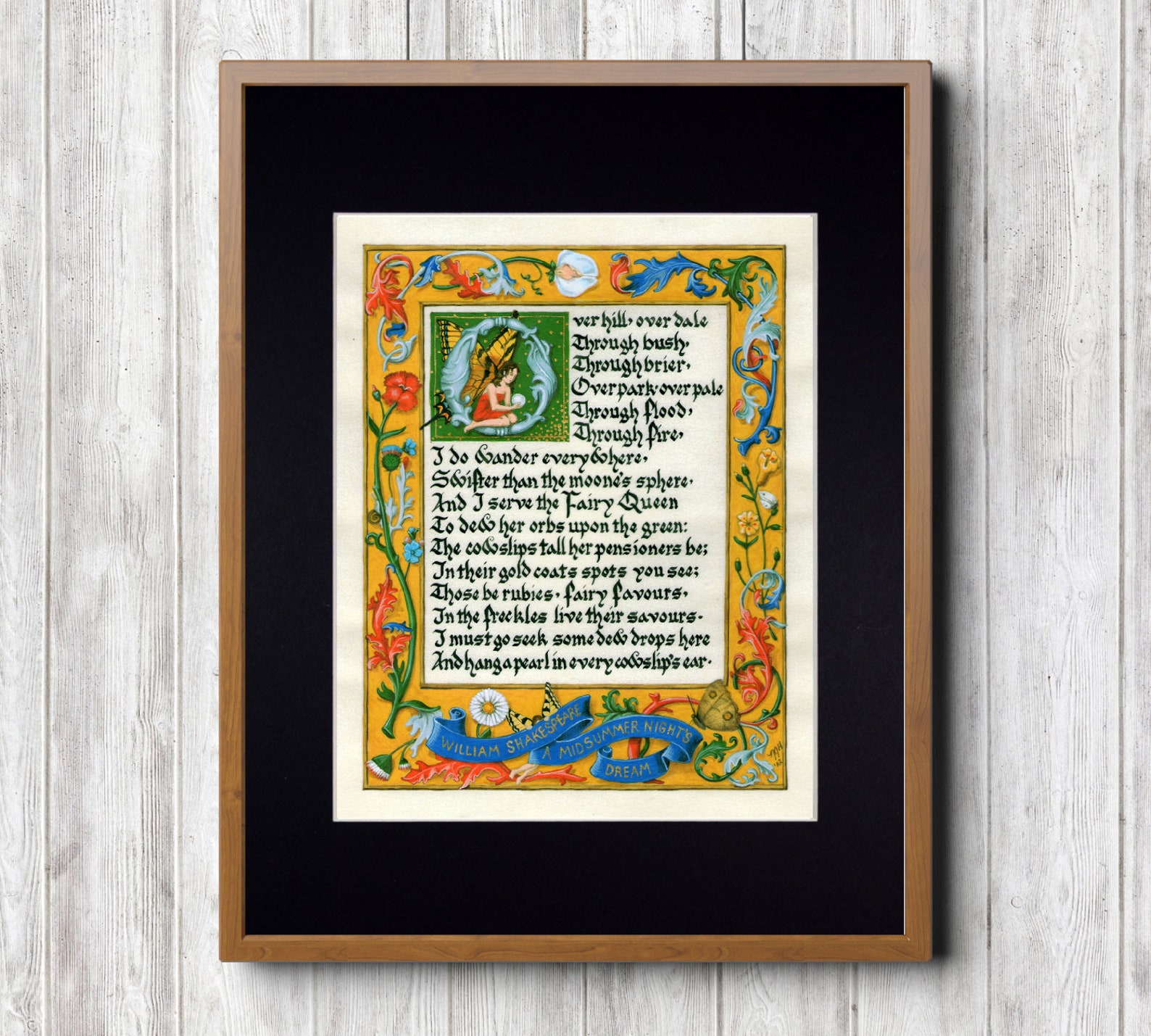 Shakespeare's Midsummer Night's Dream Fine Art Print // Puck, Titania ...