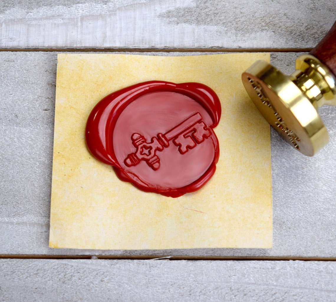 Skeleton Key Wax Seal Stamp // Steampunk Brass Stamp for - Etsy
