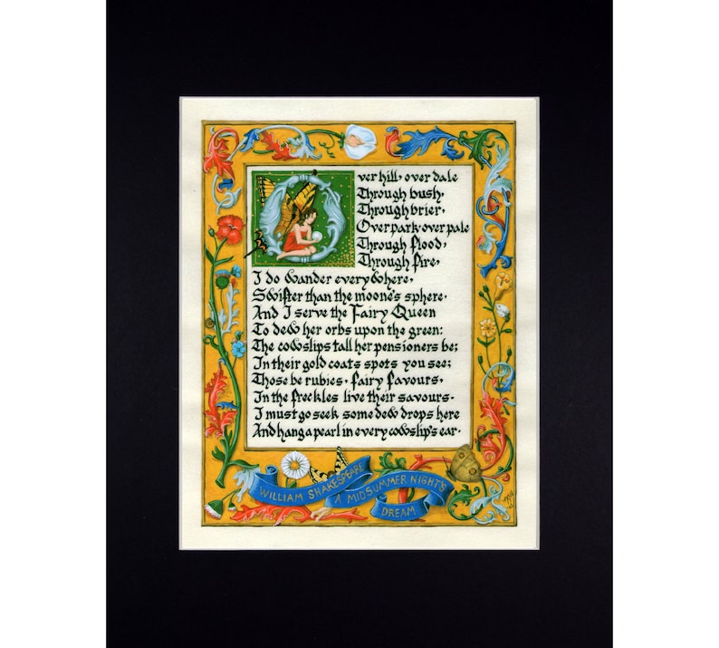 Shakespeare's Midsummer Night's Dream Fine Art Print // Puck, Titania ...