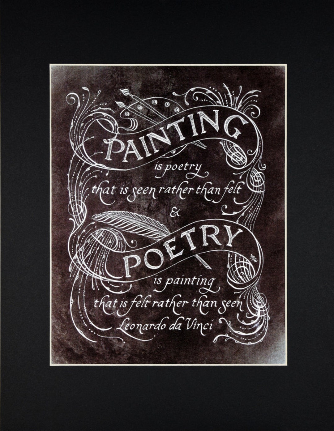 Leonardo Da Vinci Quote About Art "painting is Poetry" in Renaissance ...