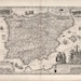Antique Map of Spain, 17th Century, Fine Art Reproduction MP037 - Etsy