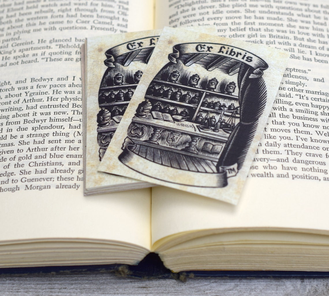 Vintage Apothecary Bookplate: Set of 24 Self-adhesive Ex Libris Book ...