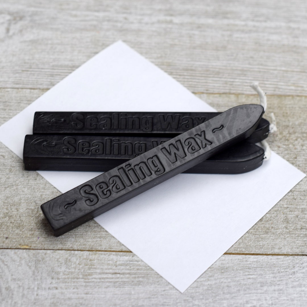 Black Sealing Wax Stick With Wick - Etsy