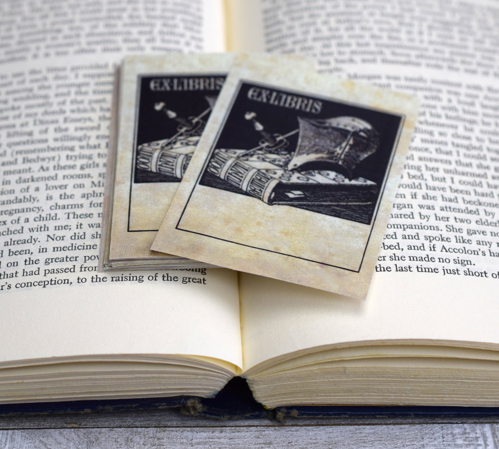 Sword Bookplate: Set of 24 Library Book Plate Stickers With - Etsy