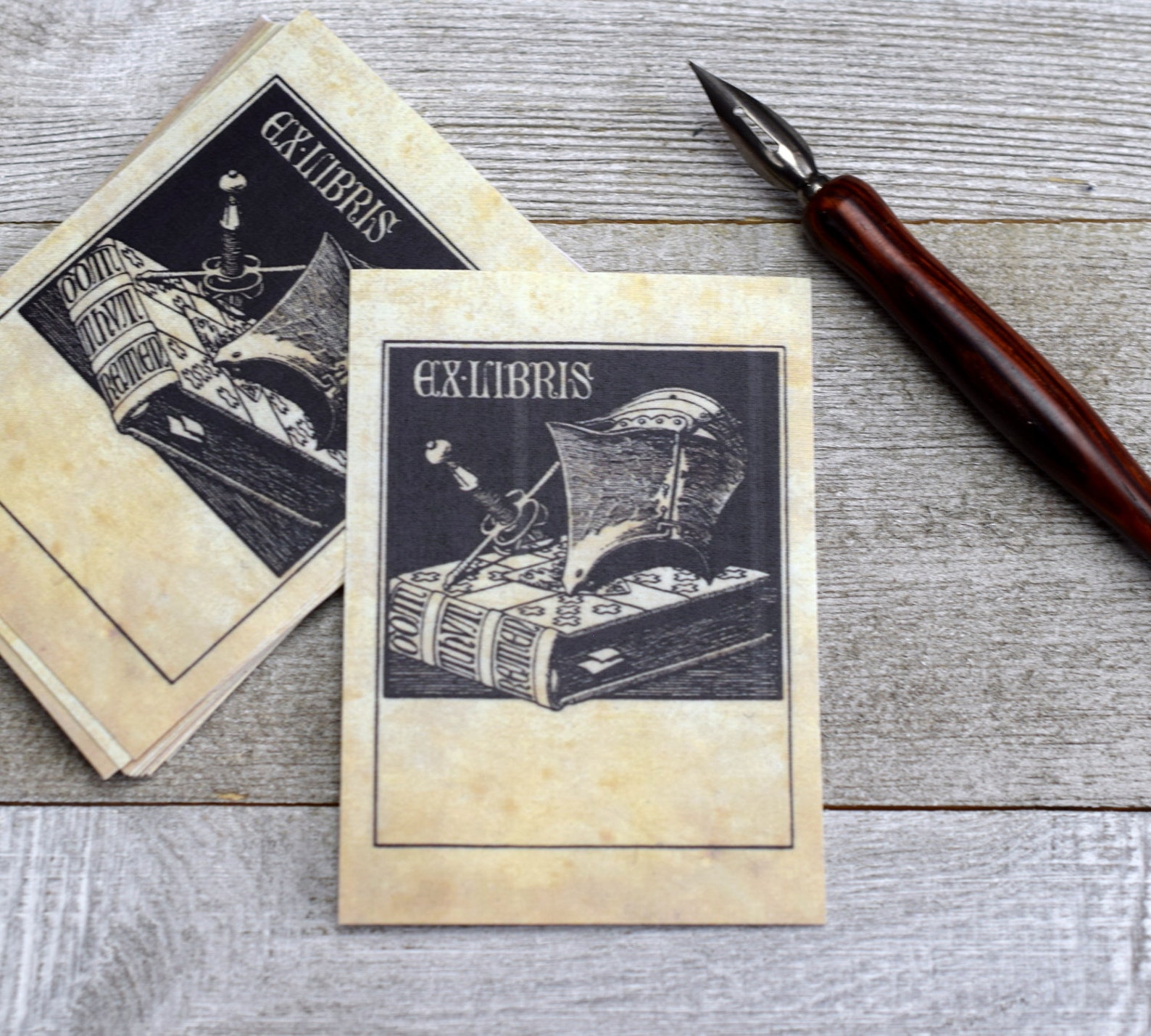 Sword Bookplate: Set of 24 Library Book Plate Stickers With | Etsy