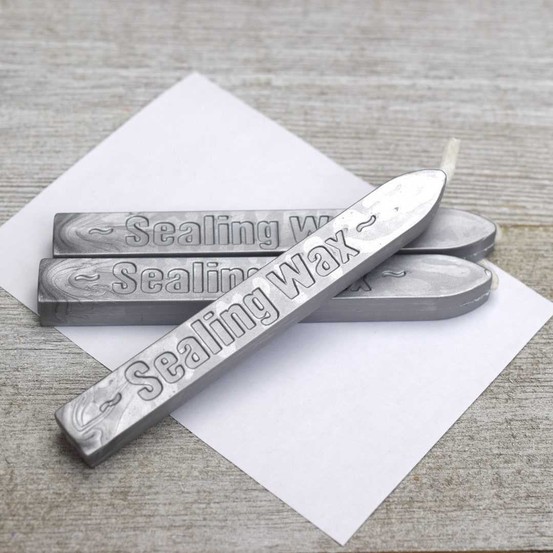 Metallic Silver Sealing Wax Stick With Wick - Etsy