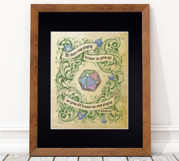 D20 Role Playing Game Art Print RPG Poster Dungeons Dragons - Etsy
