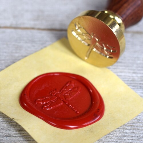 Butterfly Wax Seal Stamp // Winged Insect Brass Stamp for - Etsy