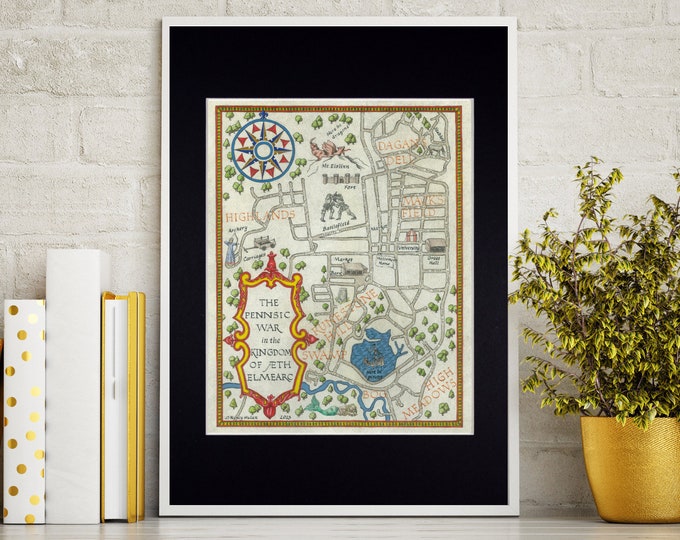 Pennsic War Map in Medieval Style Open Edition Print | Etsy
