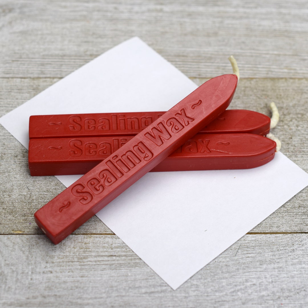 Red Sealing Wax Stick With Wick - Etsy