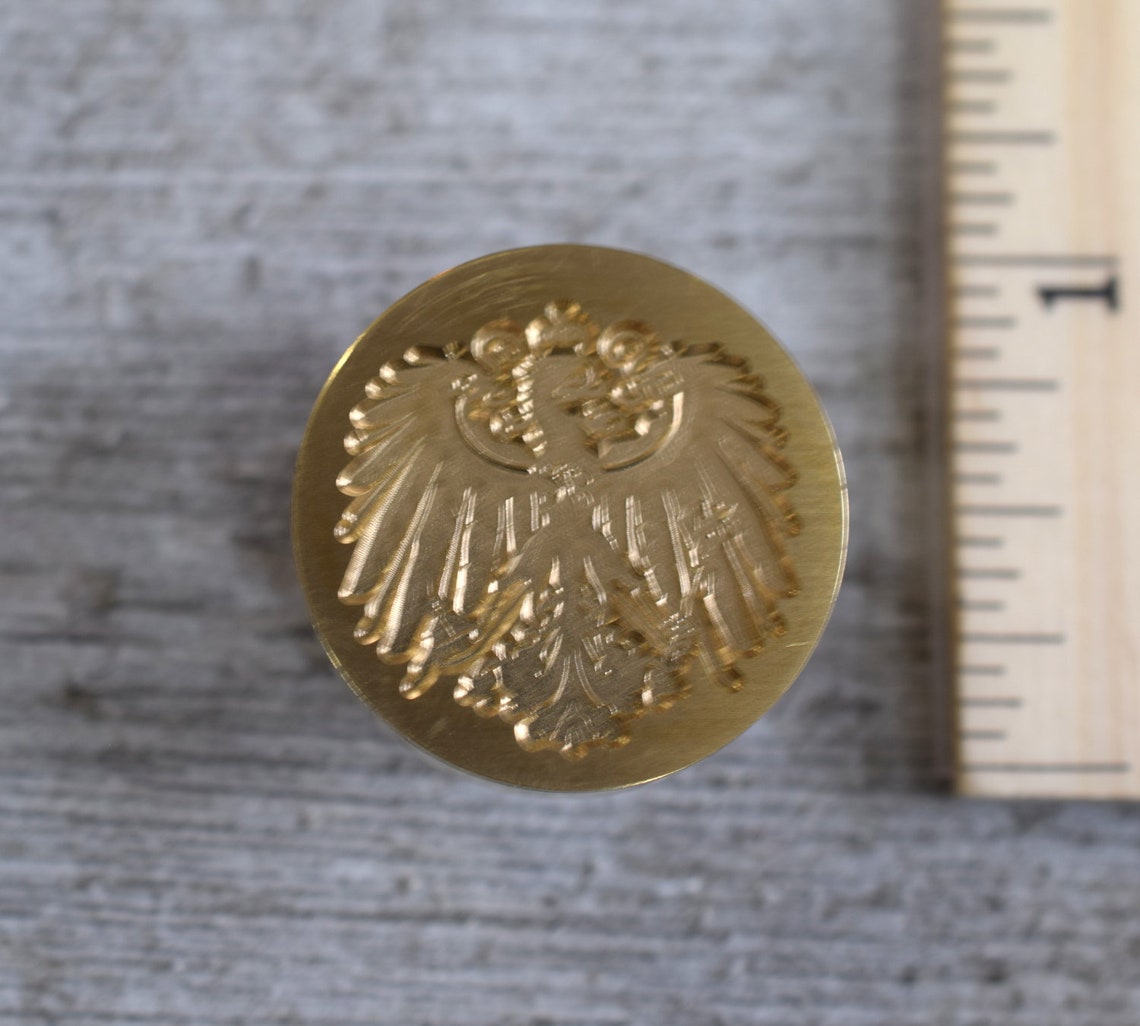 Heraldic Eagle Wax Seal Stamp // Medieval Bird Brass Stamp for | Etsy