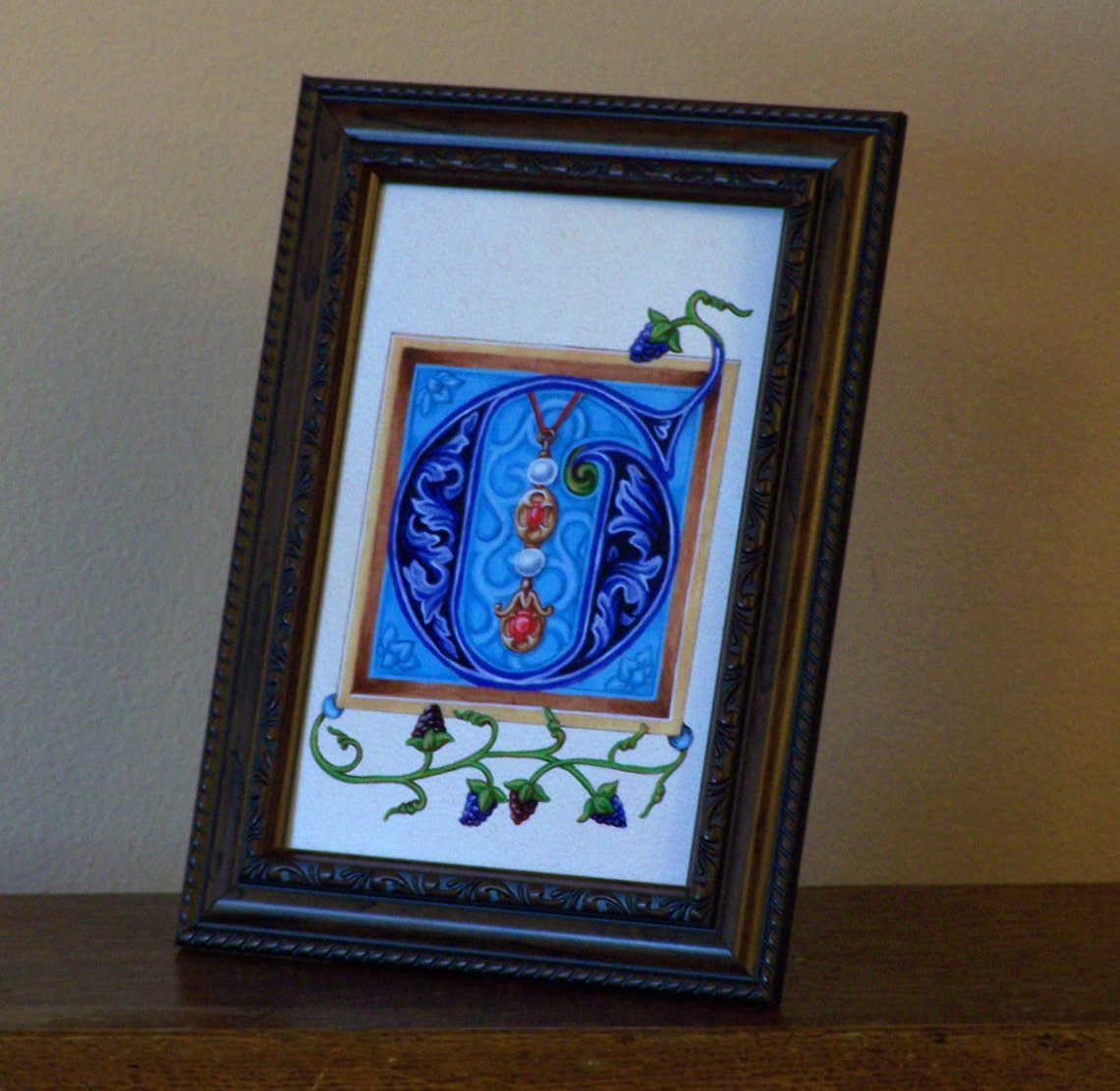 Medieval Illuminated Letter G Alphabet Letter G Painted | Etsy