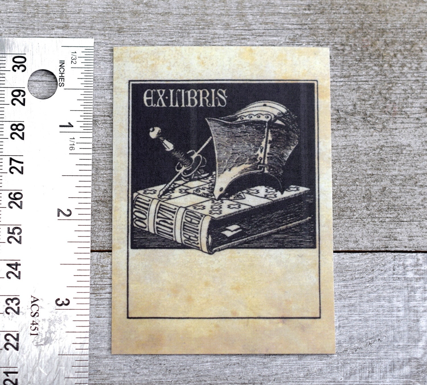 Sword Bookplate: Set of 24 Library Book Plate Stickers With - Etsy