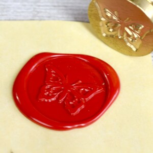Butterfly Wax Seal Stamp // Winged Insect Brass Stamp for Crafting and ...