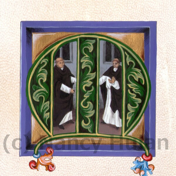Illuminated Letter M - Etsy
