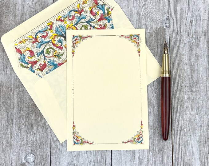 Italian Stationery Letter Writing Set in Portfolio 10 Sheets - Etsy